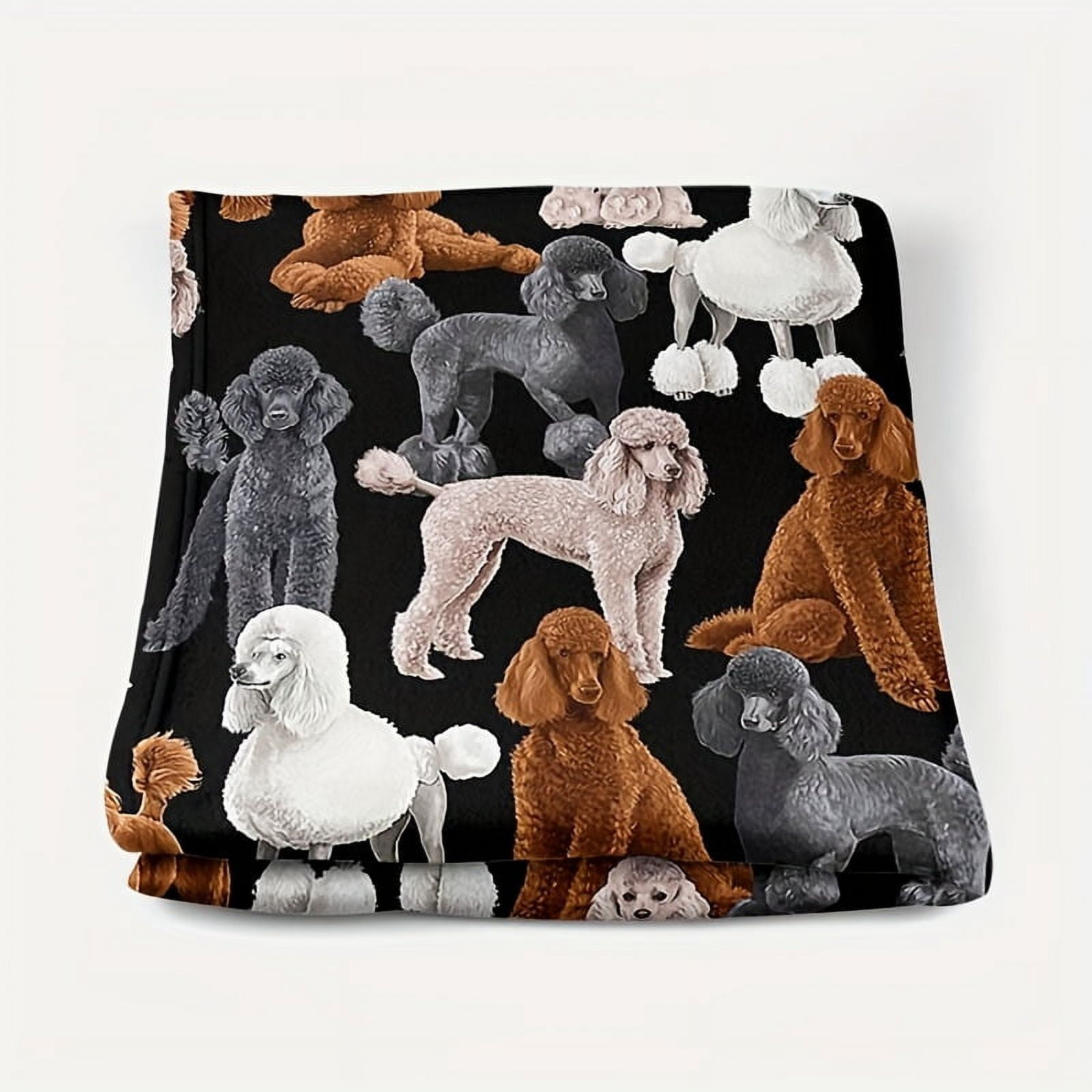 1pc Digital Print Teddy Dog Design Flannel Fleece Blanket - Soft, Cozy ...