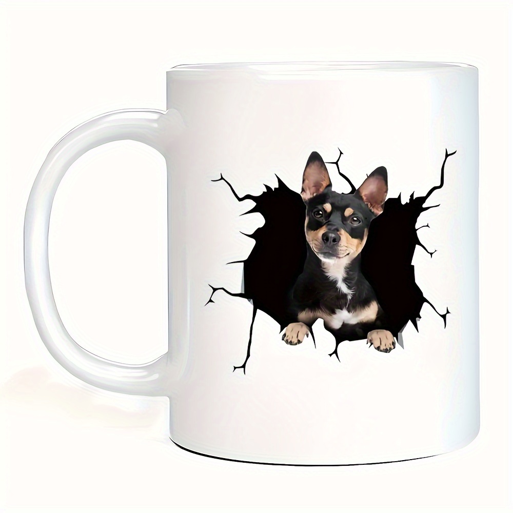 1pc, Doberman Break Through Coffee Mug, Ceramic Coffee Cups, Water Cups ...