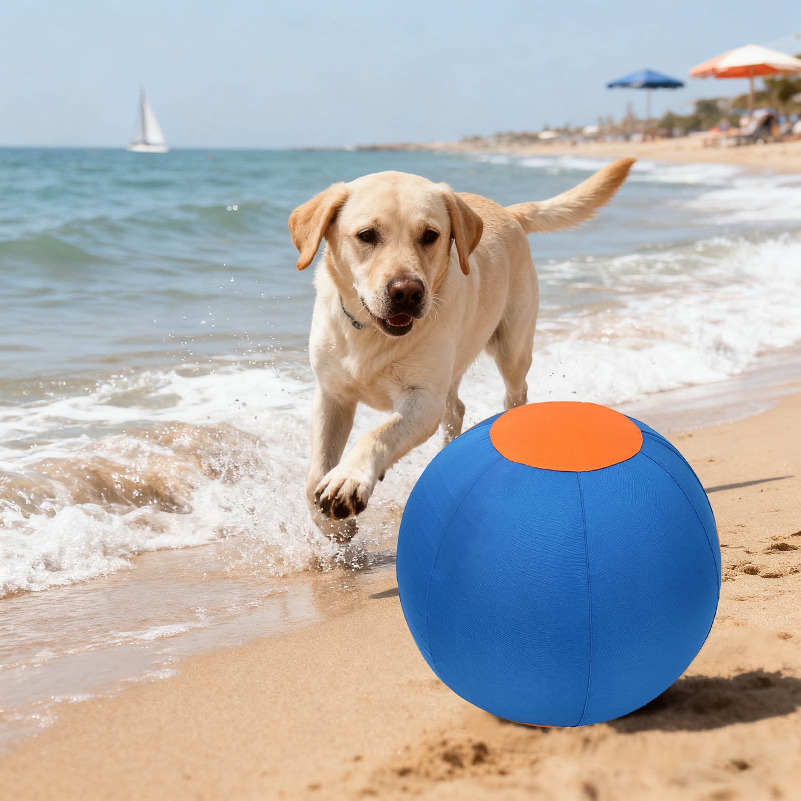 1pc Dog Herding Ball Toy with Handles - Durable Polyester Training Toy ...
