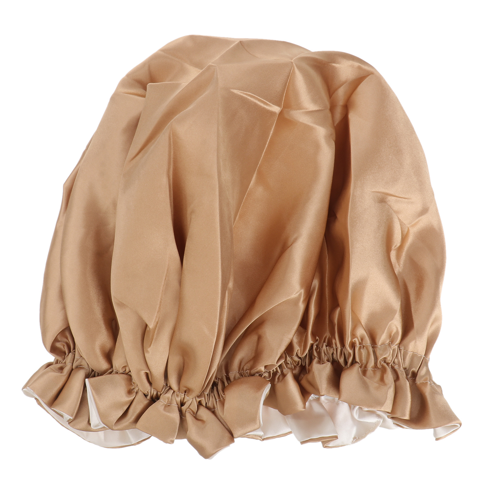 1pc Double layer Satin Bonnet Sleeping Large Round Hat Women Night Hat ...