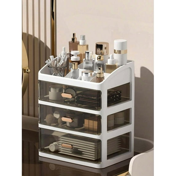 1pc Drawer-Type Desktop Cosmetic Organizer - Dust-Proof Storage Box for ...