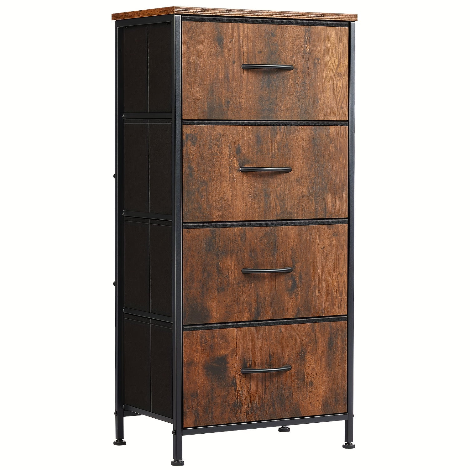 1pc Dresser For Bedroom With 4 Drawers, Fabric Closet Organizer ...