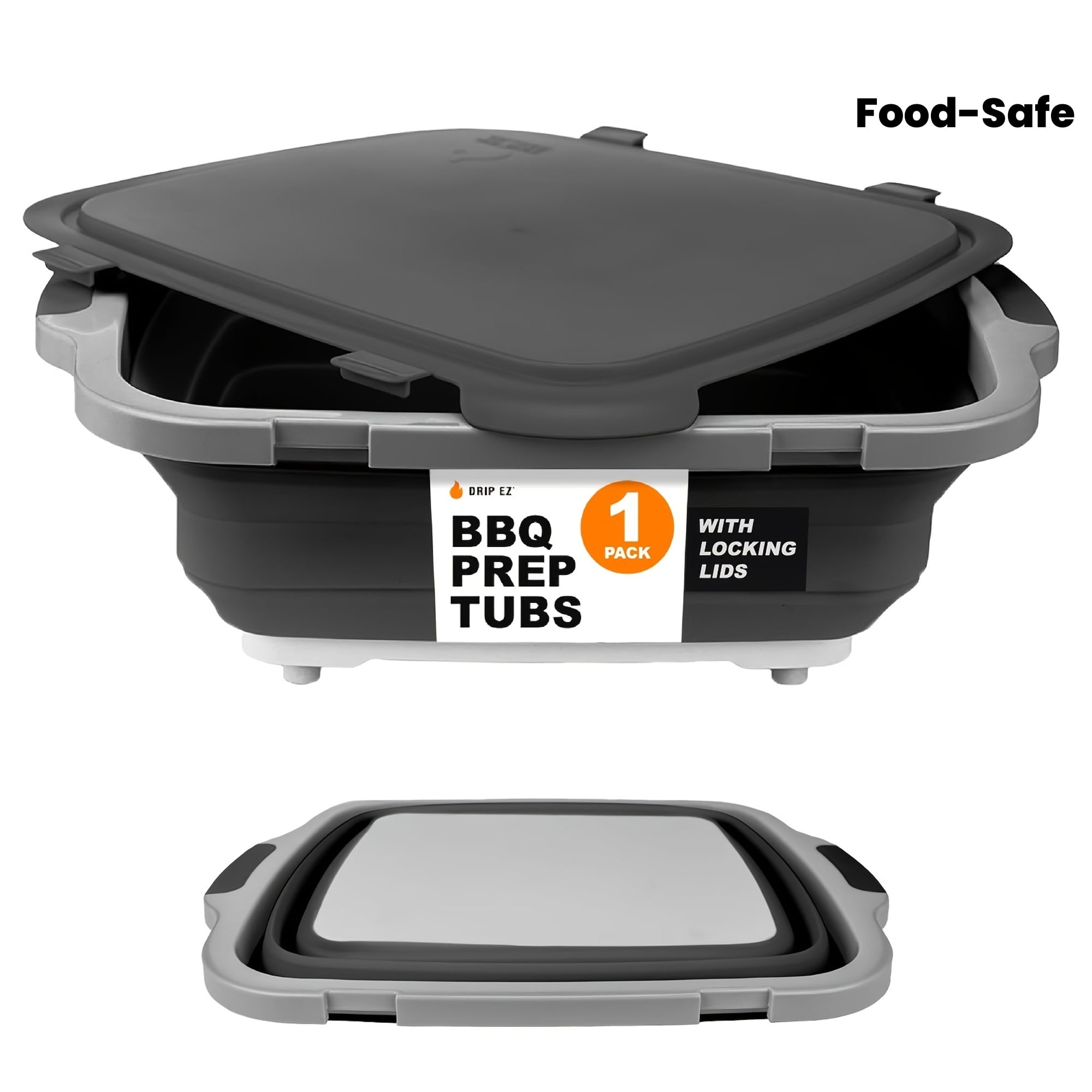 1pc Drip EZ Collapsible BBQ Prep Tub (V2) - Collapsible Space-Saving ...