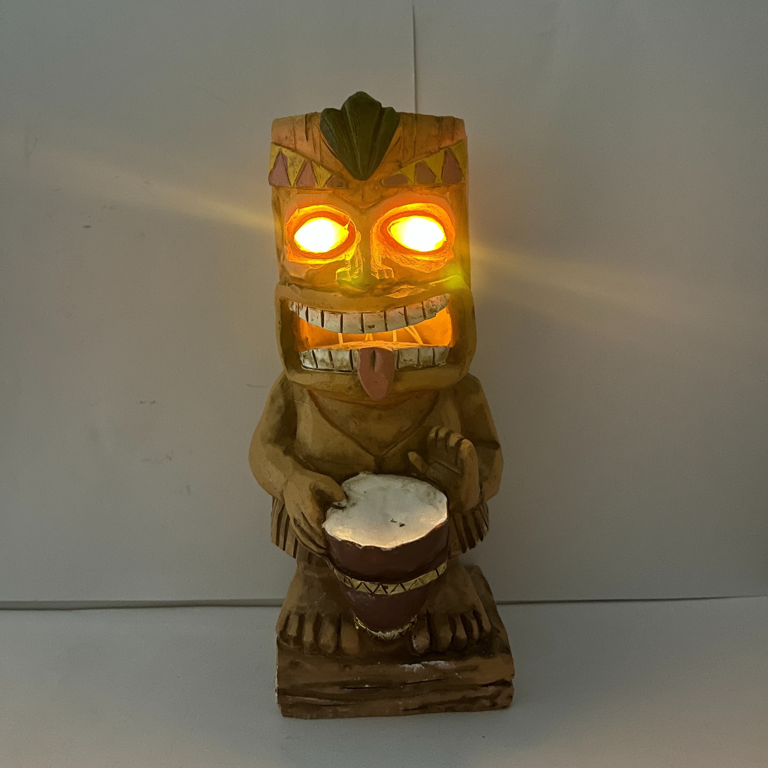 1pc, Drum Tiki Solar Light For Home And Outdoor Decor, Drum Tiki Solar ...