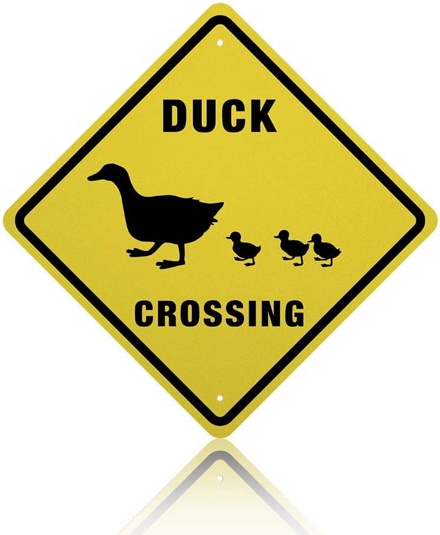 1pc Duck Crossing Sign 10x10 inches 40 Mil Aluminum Animal Caution ...