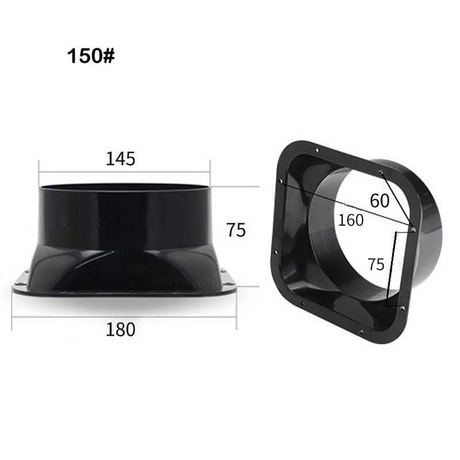 1pc Duct Connector Square Flange 100-300mm ABS Plastic Pipe Flange Tube ...