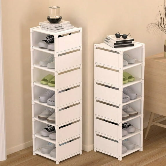 1pc Dust-Proof Single-Row Multi-Tier Shoe Rack, Easy To Assemble And Move, Suitable For Entryway ...