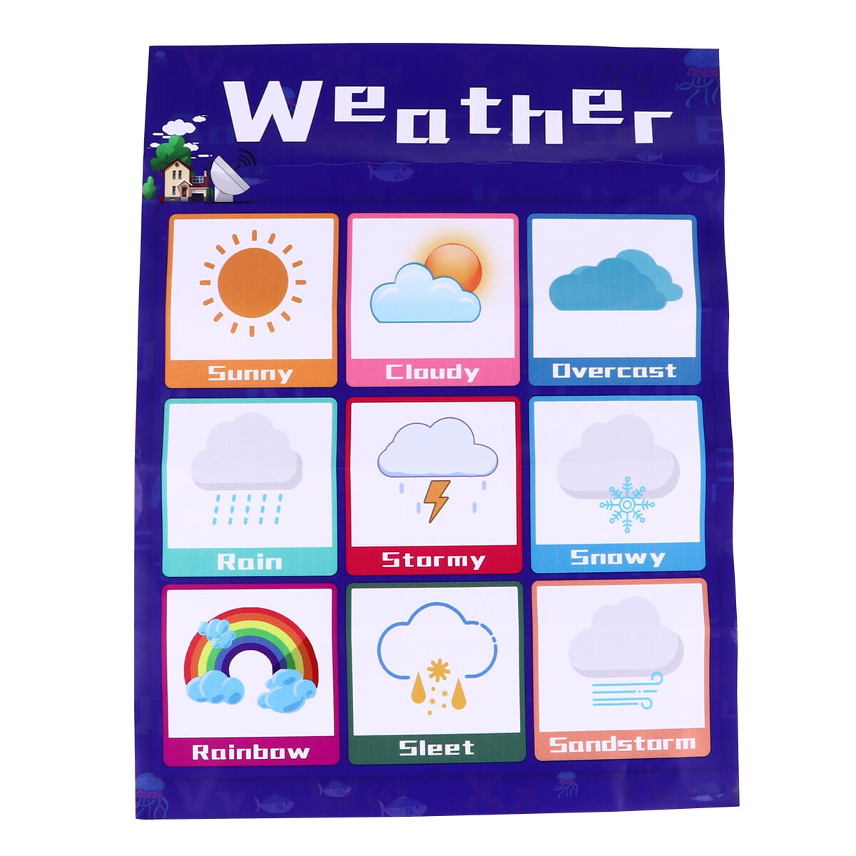 1pc Educational Chart Weather Poster Best Kids Fun Learning Chart for ...