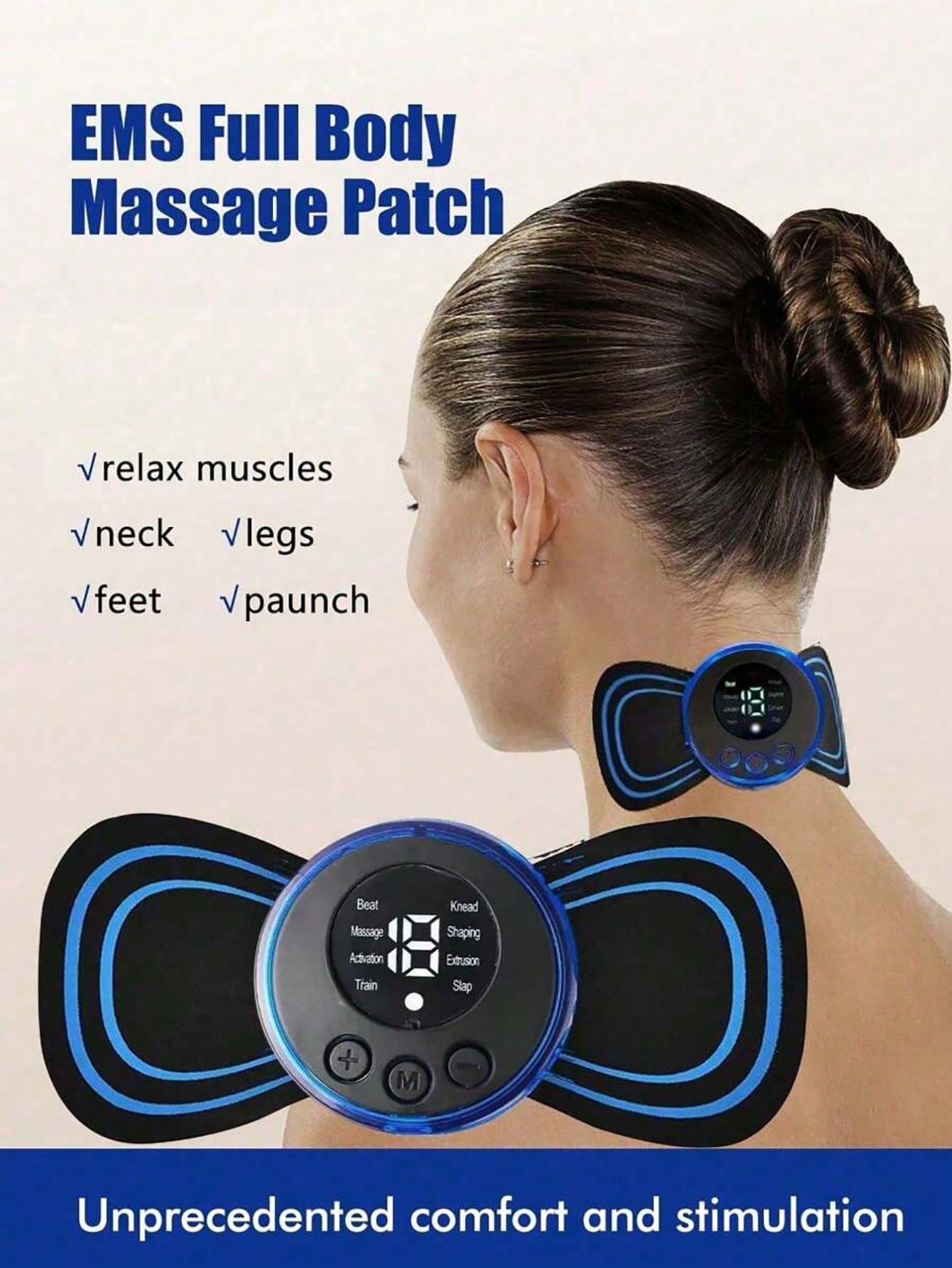1pc Electric Pulse Neck Massager, Mini Neck Massager, Electric Massager ...
