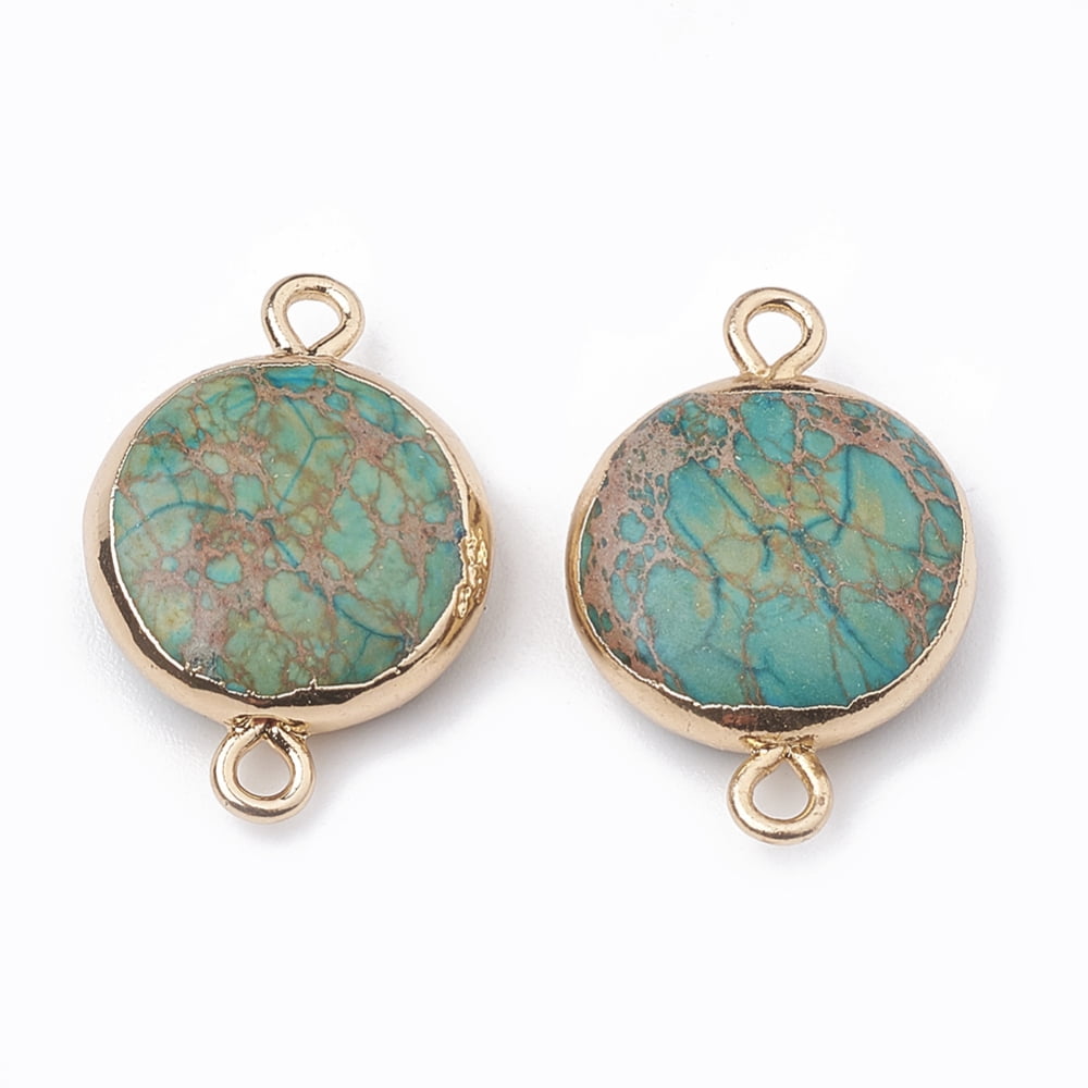1pc Electroplate Natural Regalite/Imperial Jasper/Sea Sediment Jasper ...