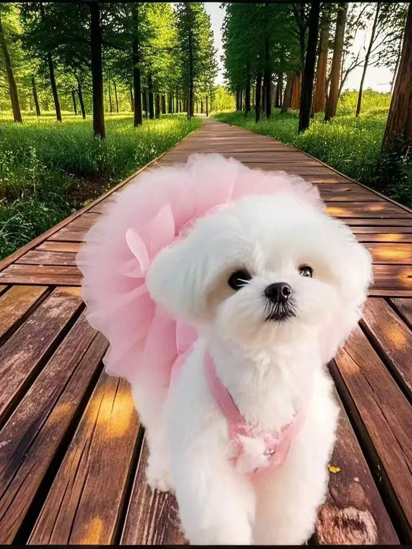 1pc Elegant Ballet Tulle Dress Pet Dog Clothes, Princess Dress ...
