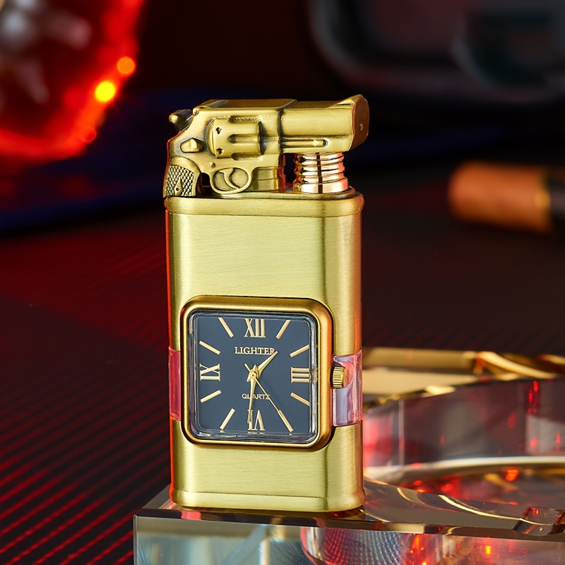 1pc Elegant Dual-Flame Butane Torch Lighter - Windproof & Portable ...