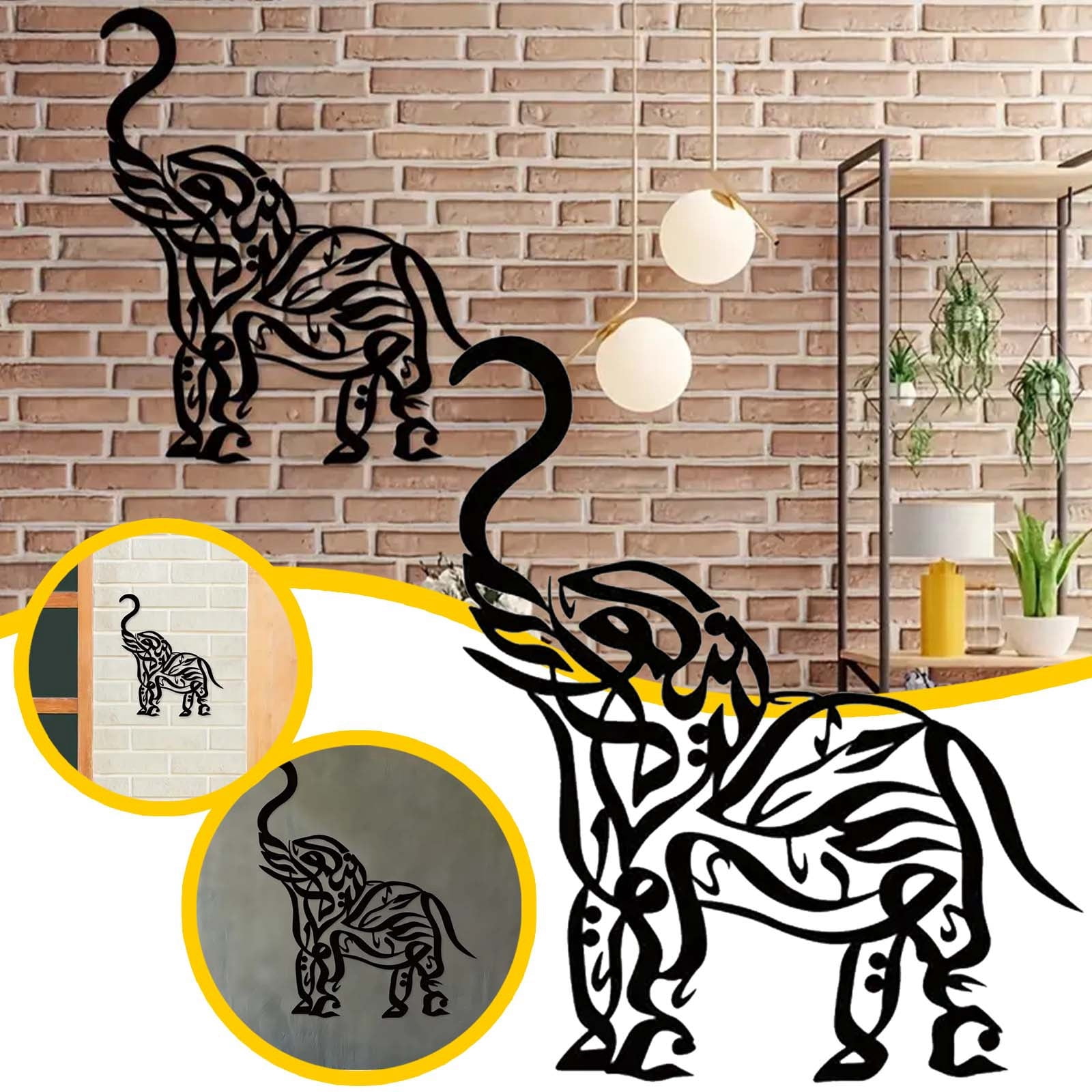 1pc Elephant Style Wall Art Wall Decoration Elegant Wall Decoration ...