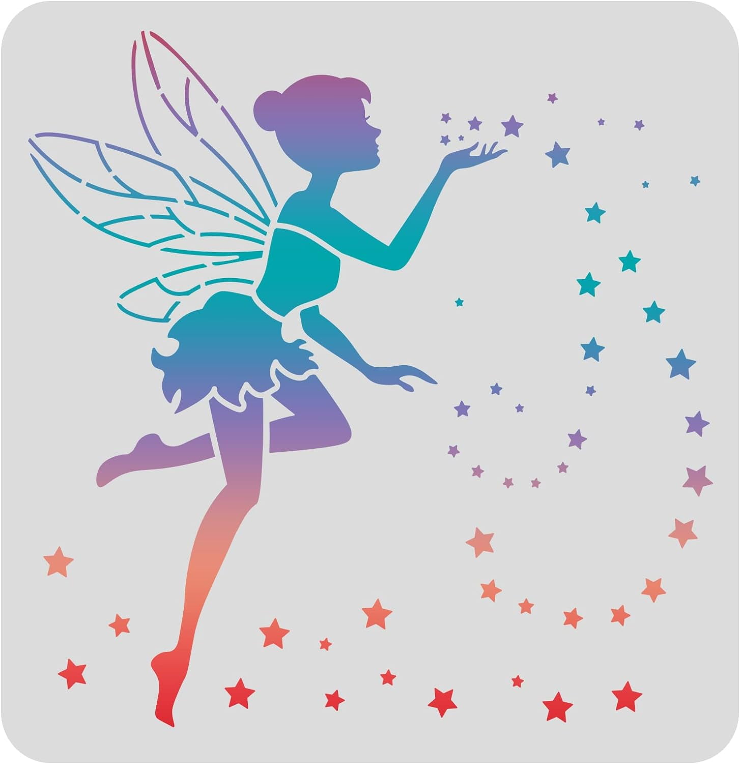 1pc Elf & Star Drawing Painting Stencils Templates 11.8x11.8inch Elf ...