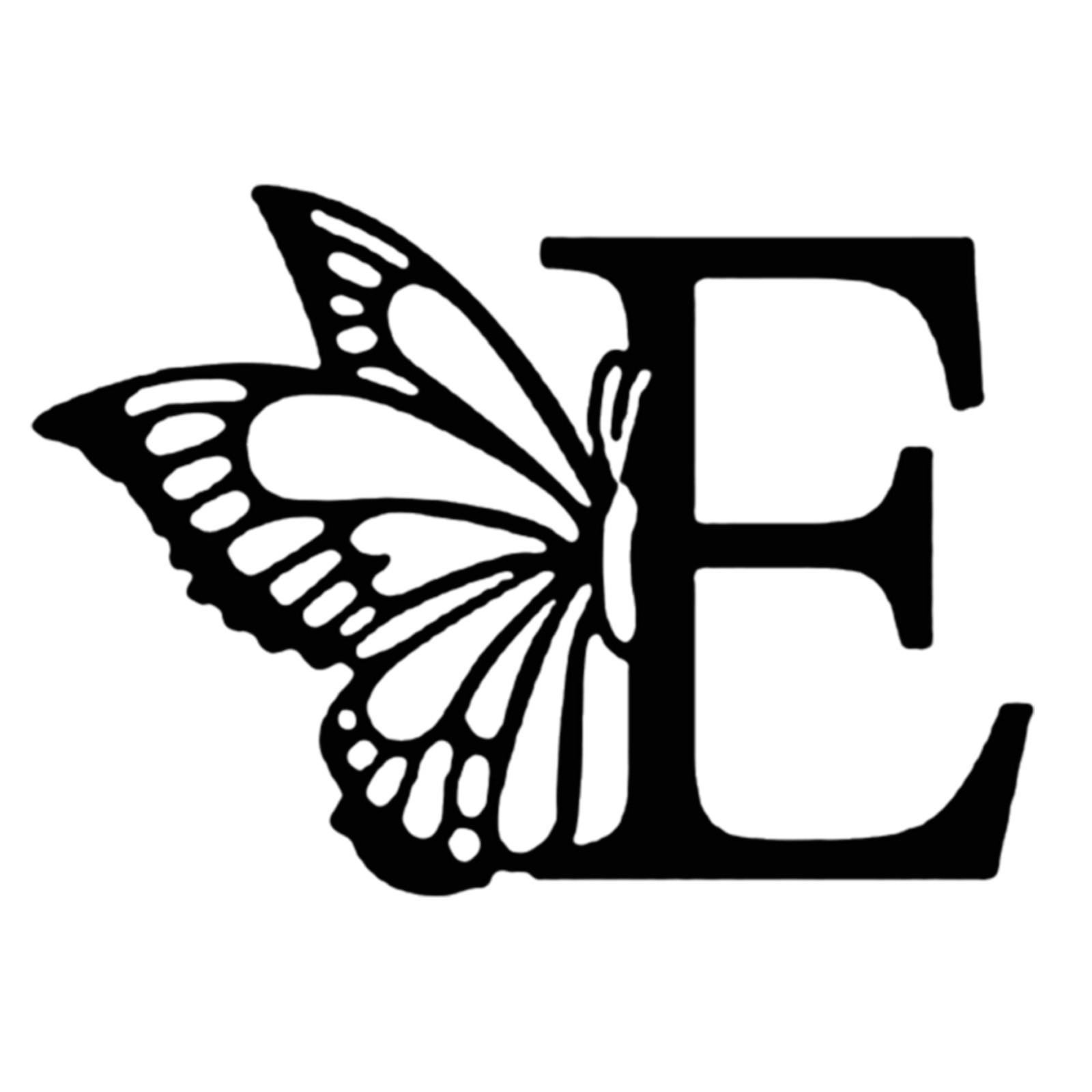 1pc Exquisite Butterfly Shaped Monogram Metal Wall Art Sign Material ...