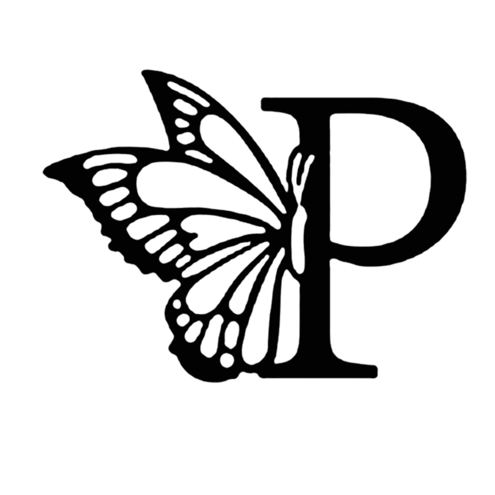 1pc Exquisite Butterfly Shaped Monogram Metal Wall Art Sign Material ...