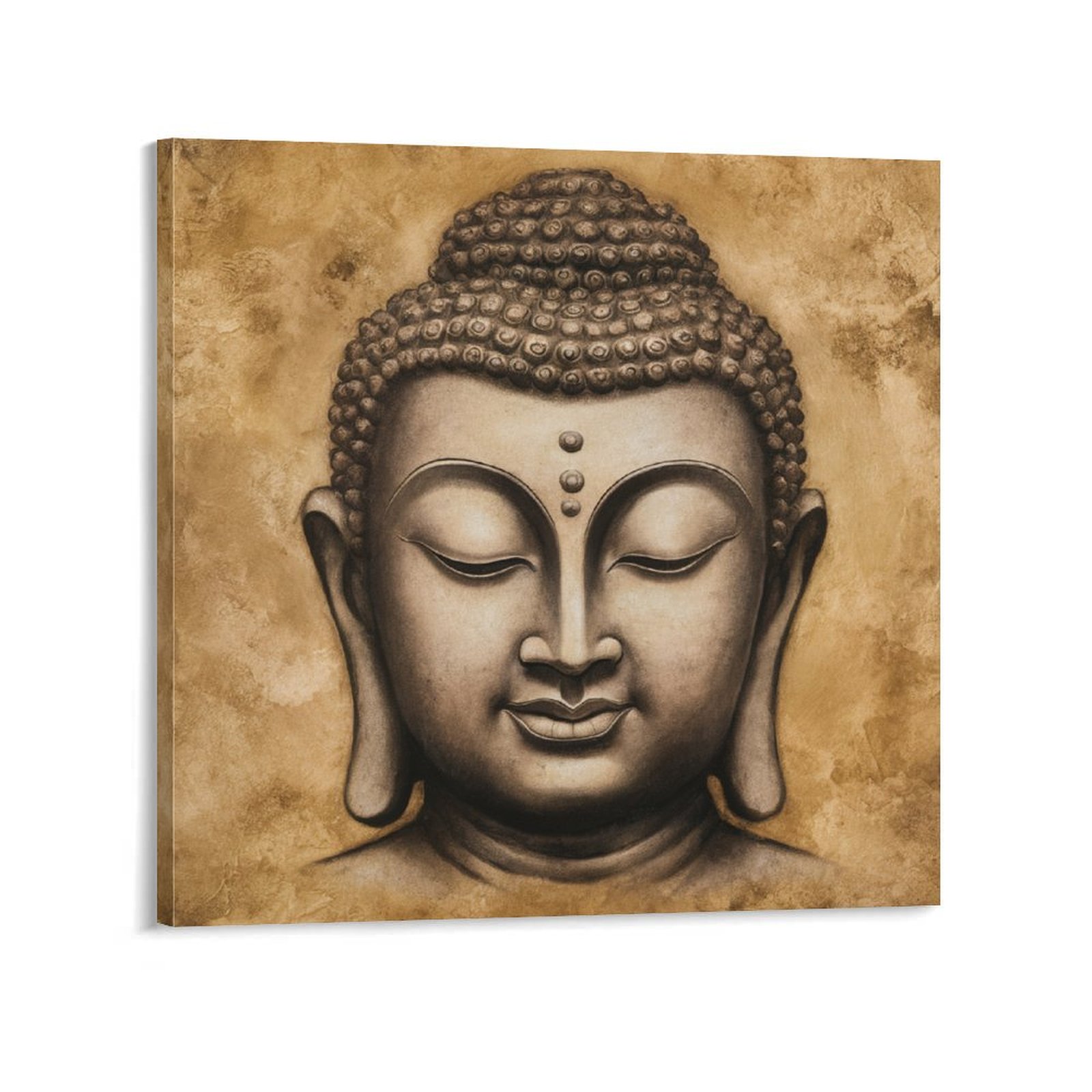 1pc Exquisite Wooden Framed Canvas Painting ,Serene Buddha Wall Art ...