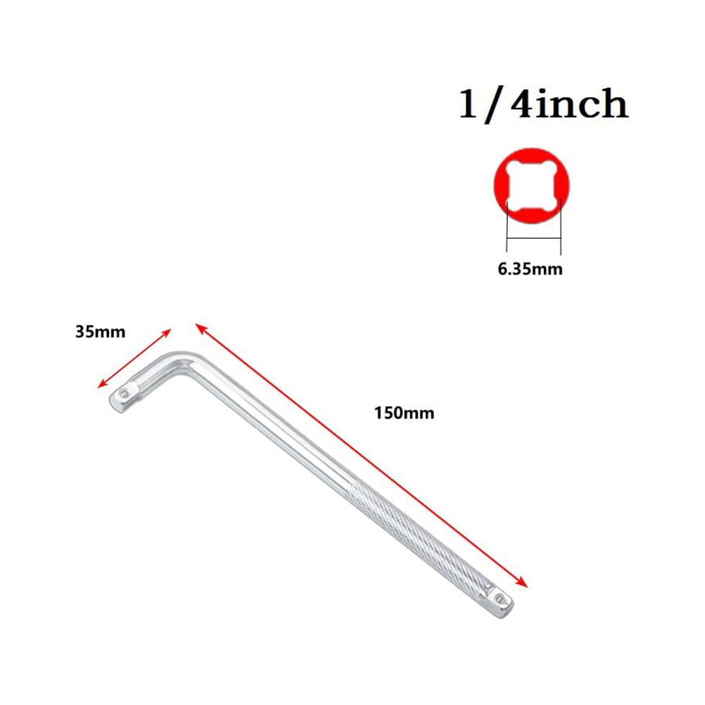 1pc Extension L-Type Shaped Double End Non-Slip Socket Bent Bar 1/2, 1/ ...