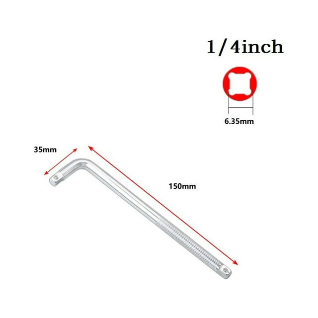 1pc Extension L-Type Shaped Double End Non-Slip Socket Bent Bar 1/2, 1/ ...