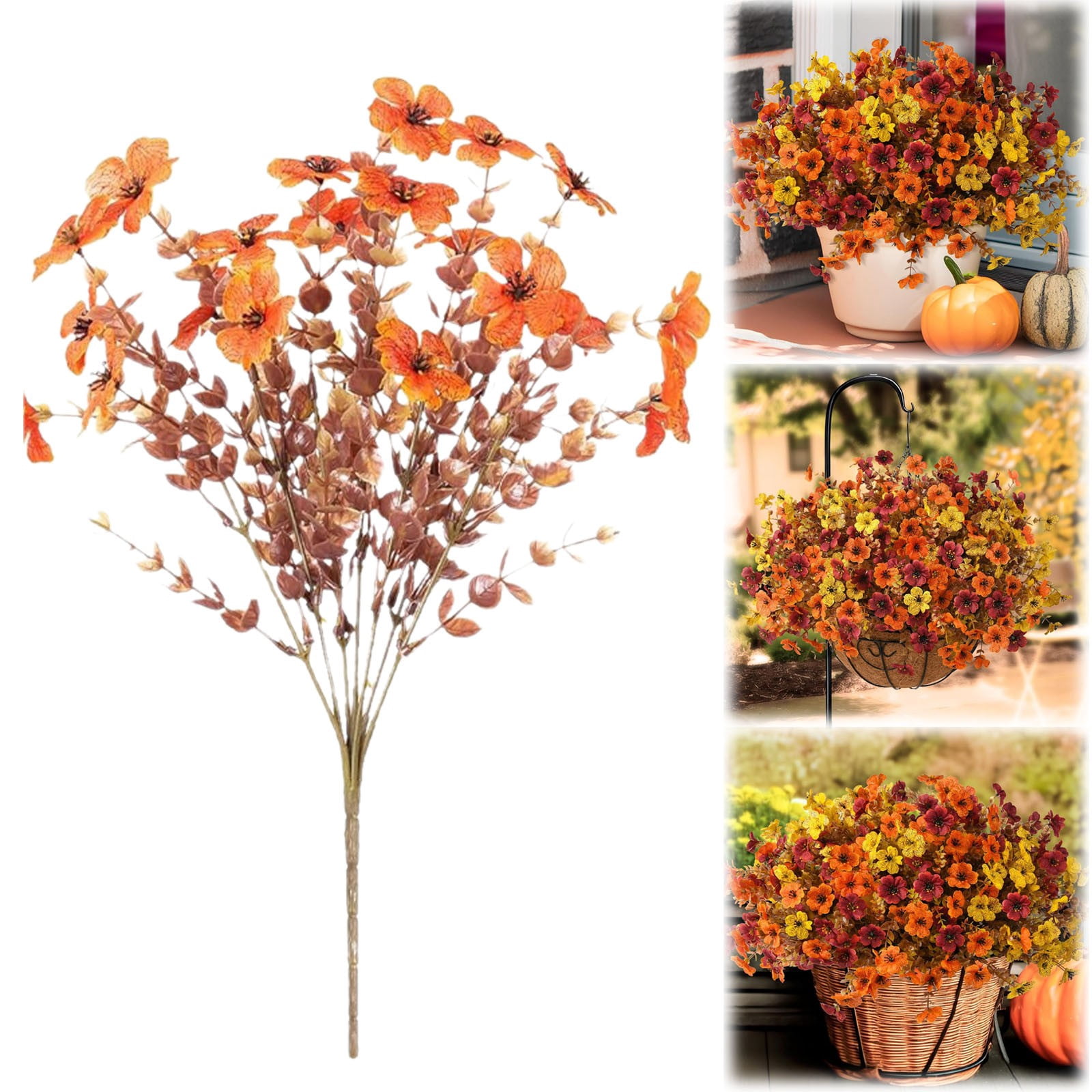 1pc Fake Mums,Faux Mums For Outdoor Planters,Artificial Mums For ...
