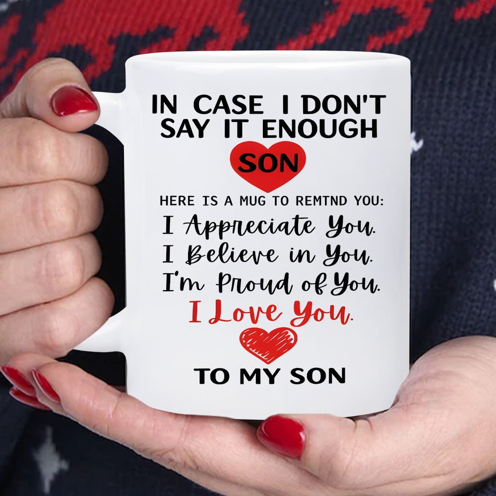 1pc Father-Son Bonding Ceramic Coffee Mug With "In Case I Don't Say It ...