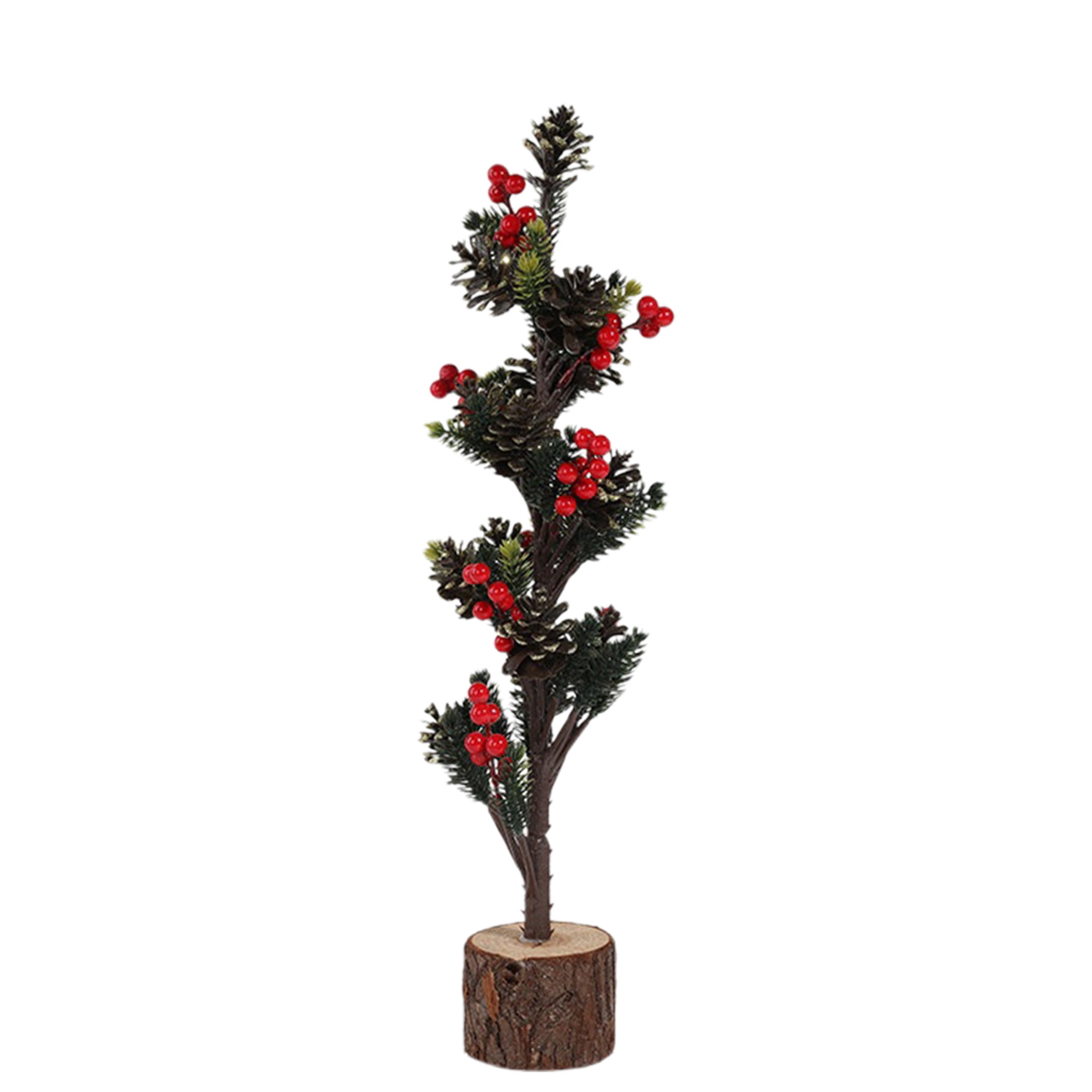 1pc Festive Artificial Christmas Tree, Plastic Mini Pine Tree with ...