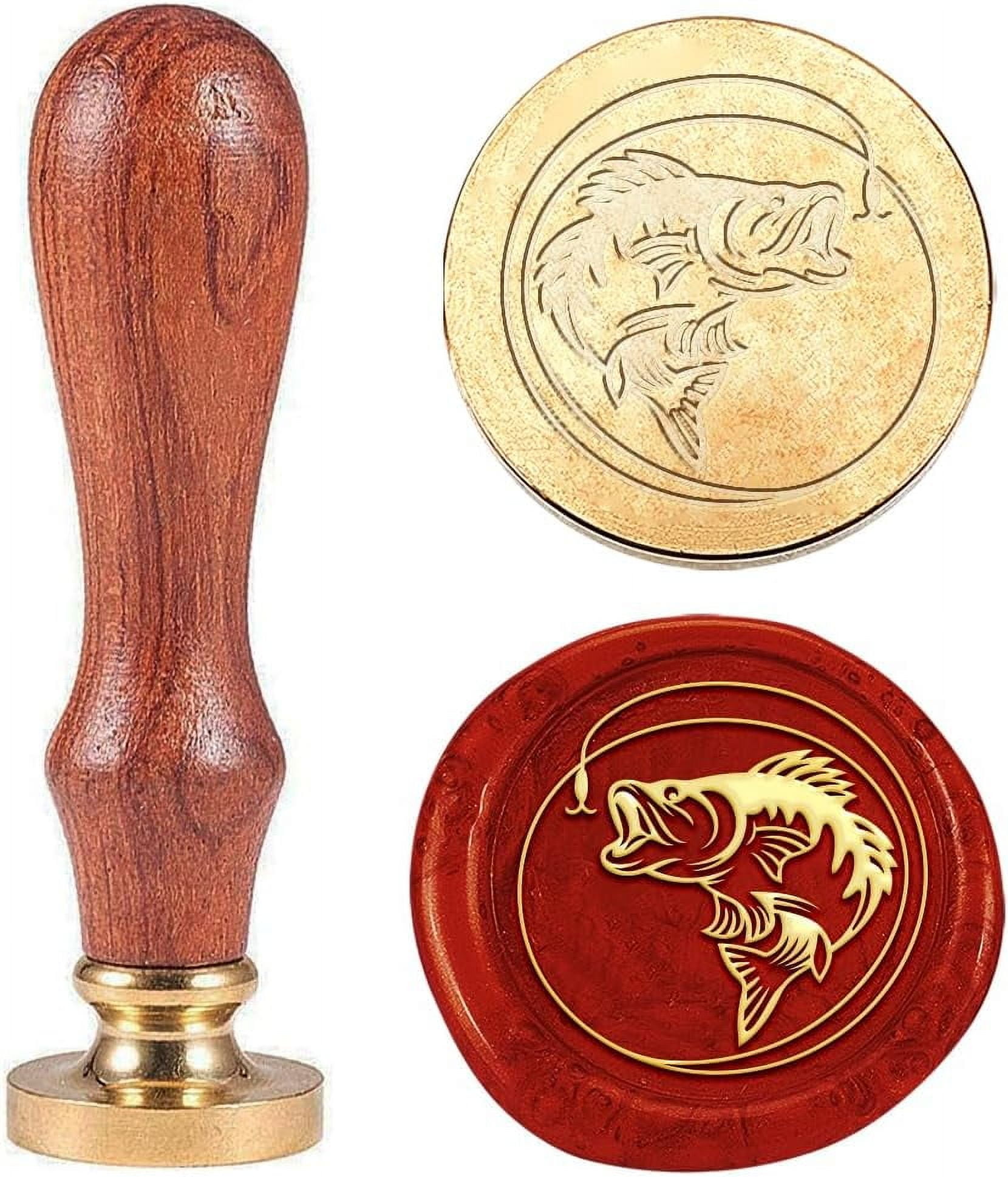 1pc Fish Wax Sealing Stamp Vintage Fishing Wax Seal Stamp Gift for DIY ...