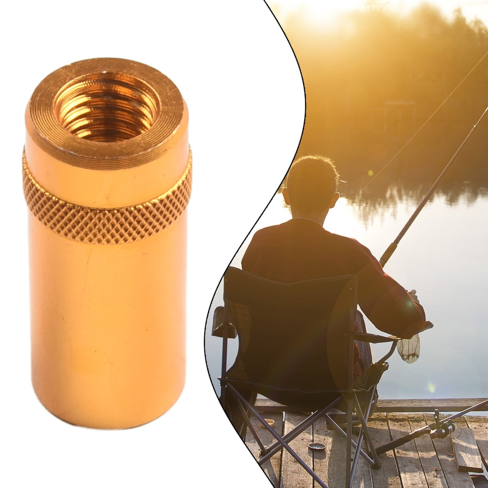1pc Fishing Landing Net Thread Adaptor For DIY Refit Parts Aluminum ...