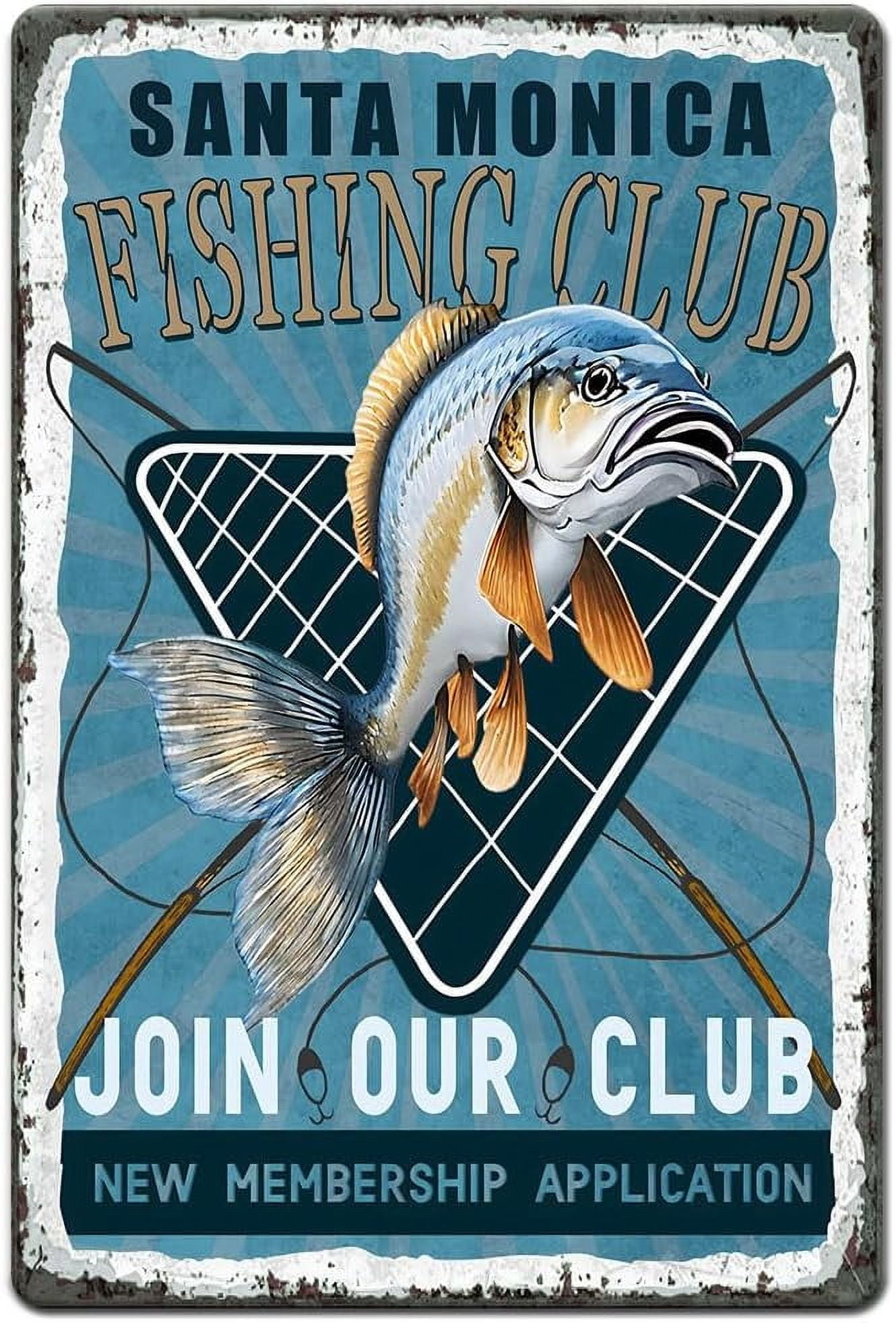 1pc Fishing Tin Signs 8x12 inch Vintage Metal Tin Sign Rusty Look I'm ...
