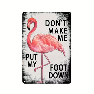 Make Em Laugh, Flamingo Wisdom Metal Sign, Indoor and Outdoor DÃ©cor, 8 ...
