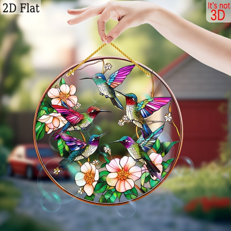 1pc, A Flock Of Small Hummingbirds Acrylic Sign,Wreath Centerpiece, Sun ...