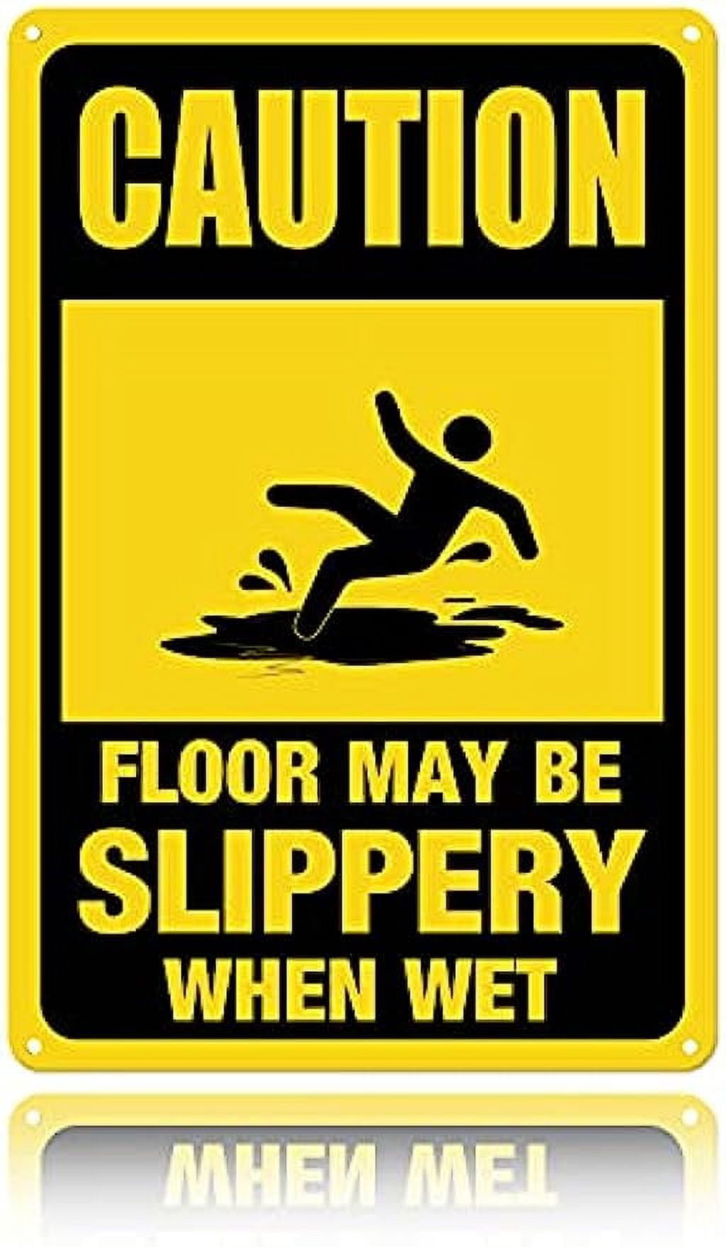 1pc Floor May Be Slippery When Wet Aluminum Sign Metal Sign for Bars ...