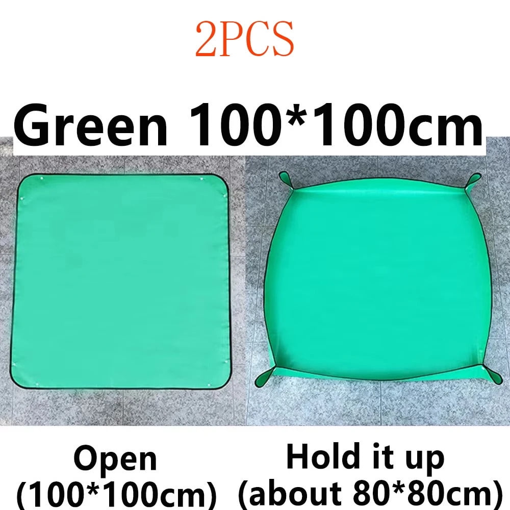 1pc Flower Pots Planting Mat Waterproof Transplanting Mats Foldable PE Plant Repotting Mat ...