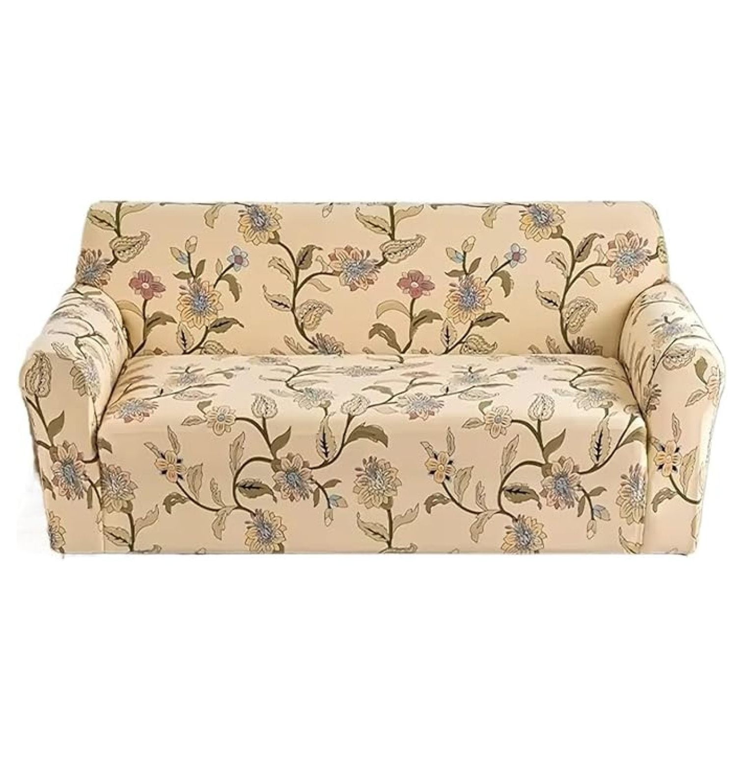 1pc Flower Printed Elastic Sofa Cover Sofa Cover Furniture Protector ...