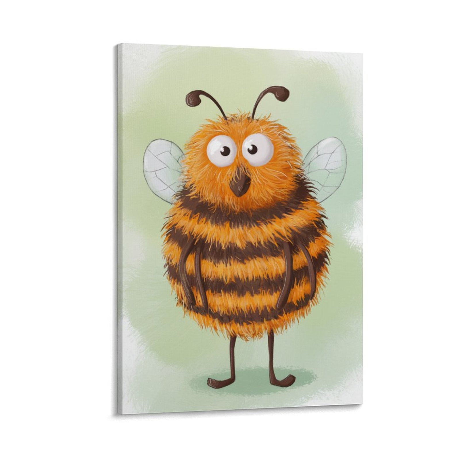 1pc Fluffy Bee Funny Cartoon Character 4 Pictures Print Wall Art With ...