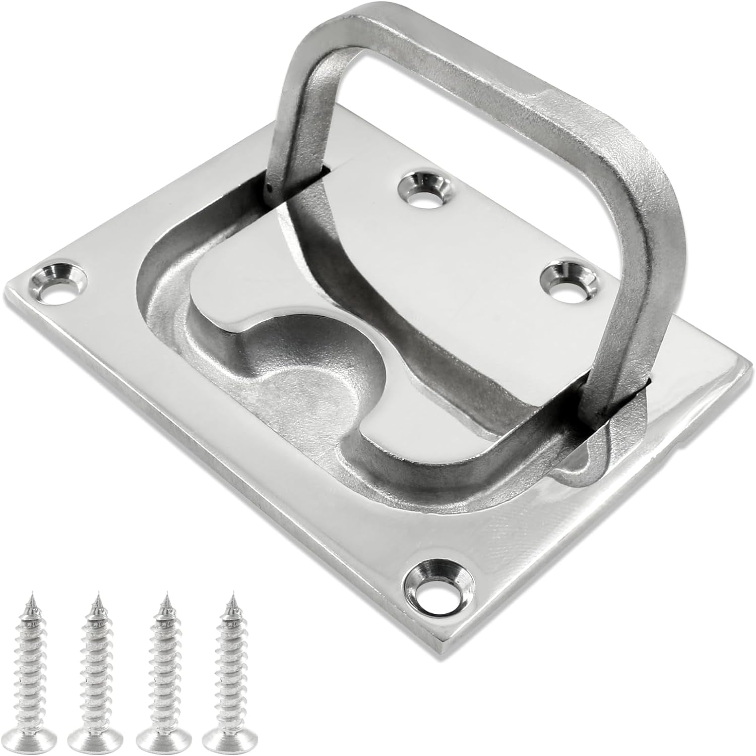 1pc Flush Ring Pull Handle, Stainless Steel Boat Hatch Handle Flush ...
