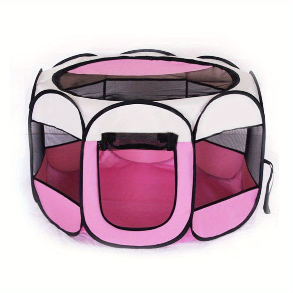 1pc Foldable Octagon Pet Playpen Tent - Scratch-Resistant Oxford Cloth ...