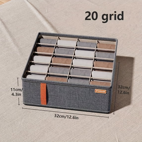 1pc Foldable Wardrobe Underwear Storage Box, Drawer-Style Multi-Grid ...