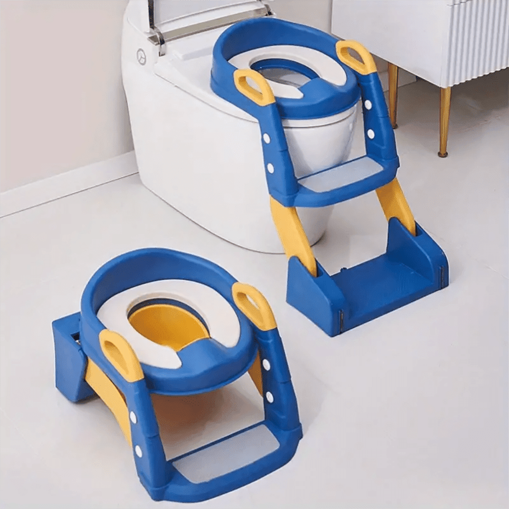 1pc Folding Toilet Potty Training Seat With Step Stool Ladder, Folding ...