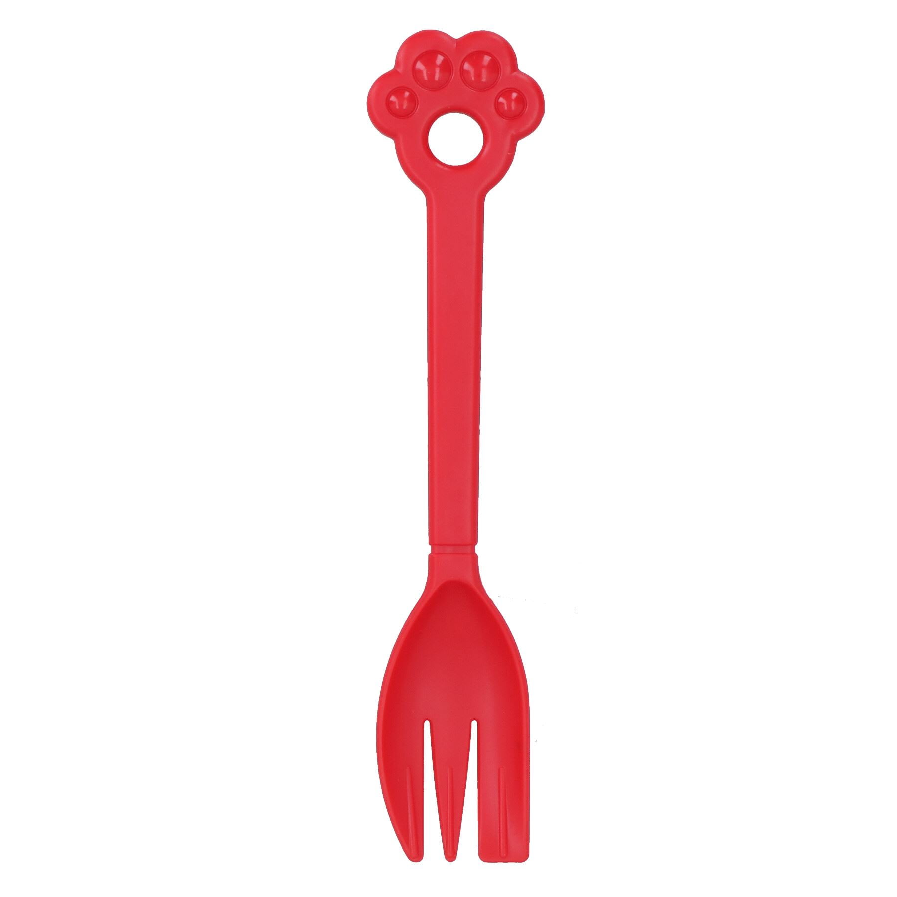 1pc Food Grade Plastic Dog Cat Feeding Fork Spork- Assorted Colours ...
