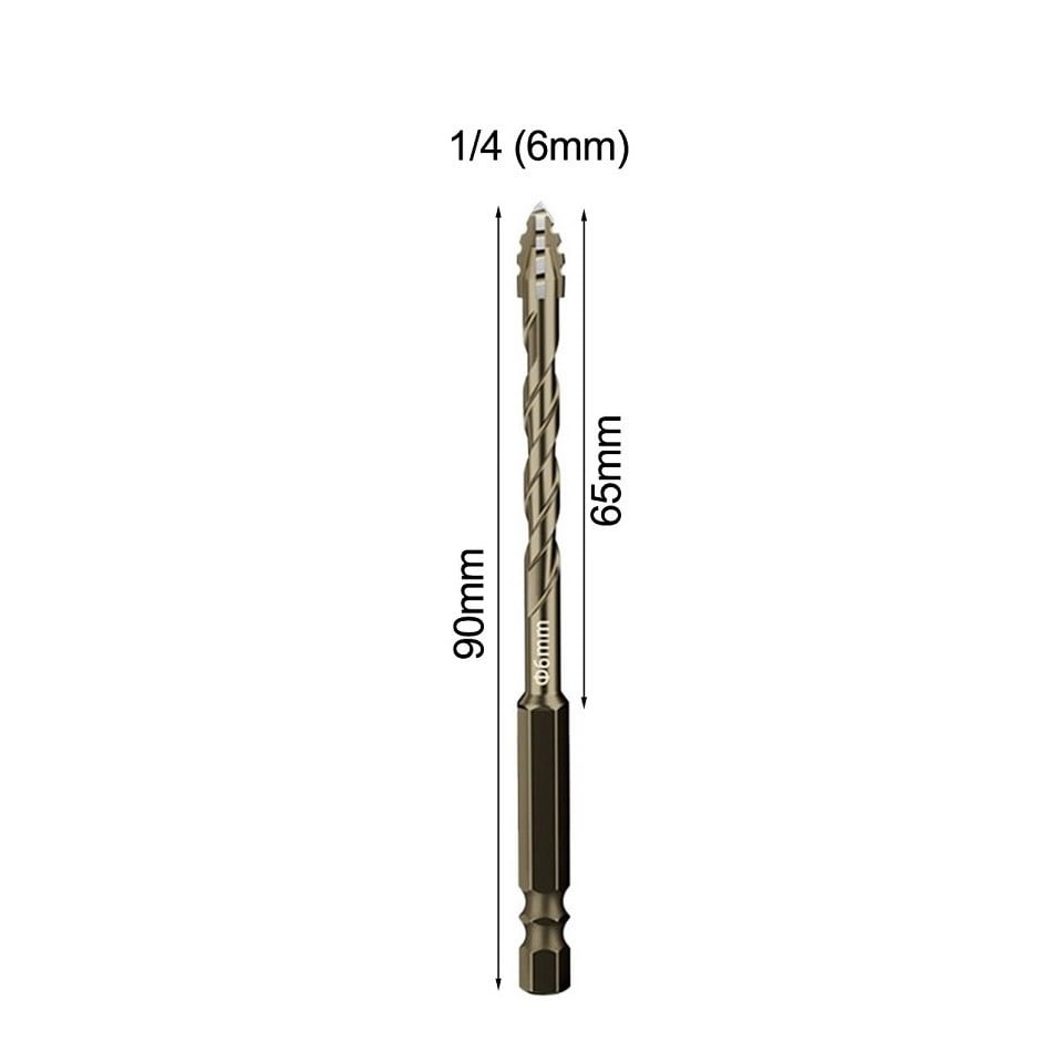 1pc Four-Flute Serrated Eccentric Drill Punching Triangle Drill Bit For ...