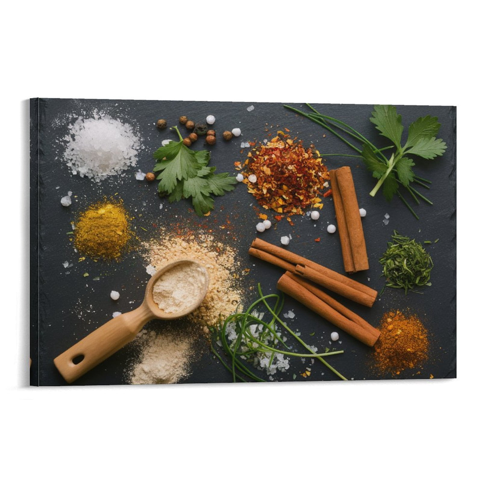 1pc Framed Canvas Spice Board 3 Painting Vintage Wall Art Perfect Gift ...