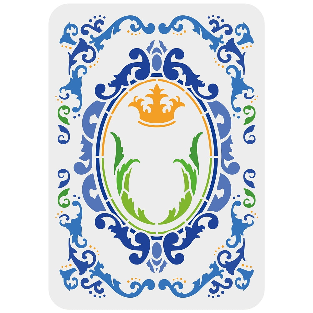 1pc Frames Stencil Reusable Vintage Flower Border Frames Painting ...