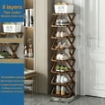 1pc Free Installation Retractable Shoe Rack, Foldable 3-9 Layer Shoe ...
