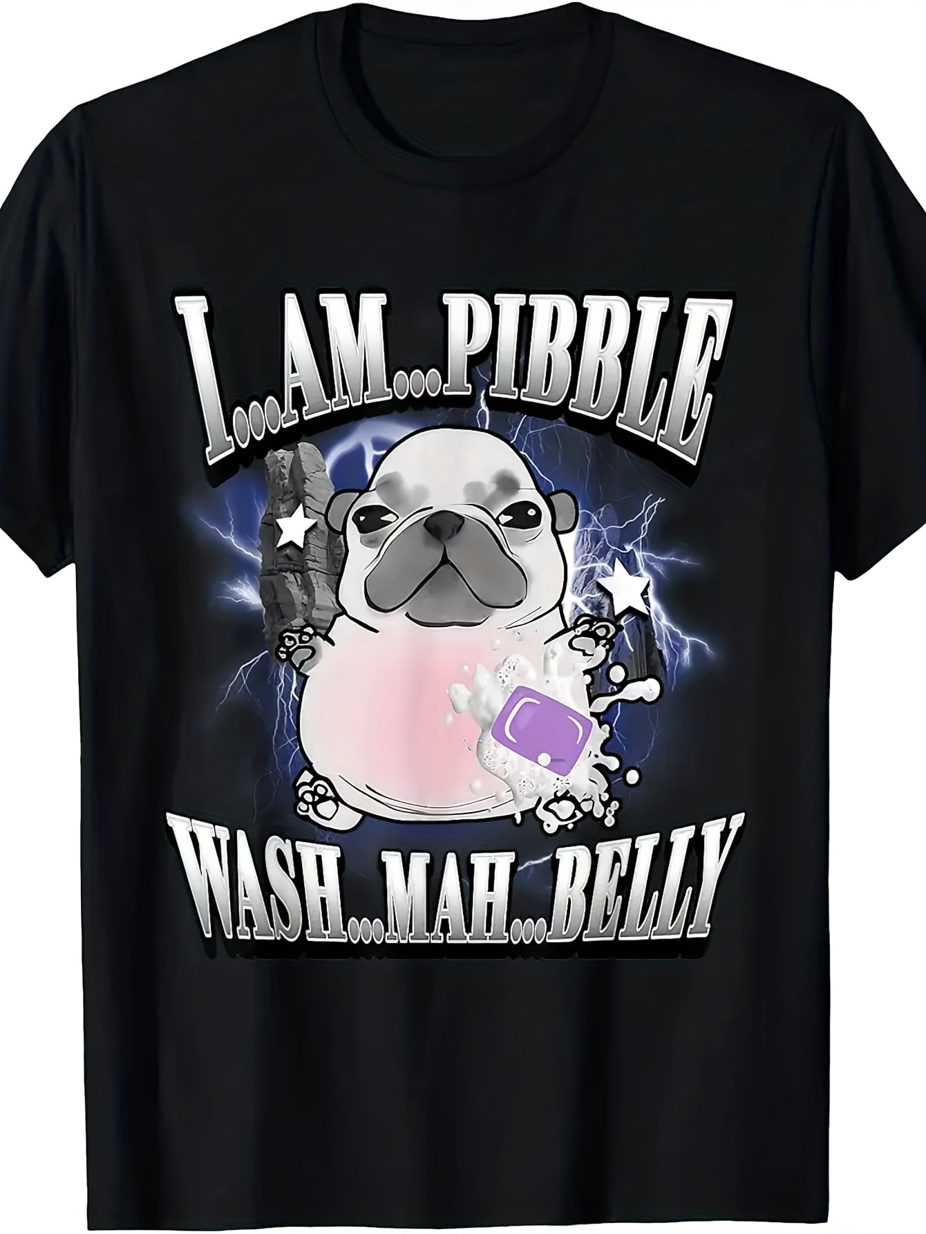 1pc French Bulldog Meme T-Shirt | Im Pibble Wash Funny Viral Challenge ...