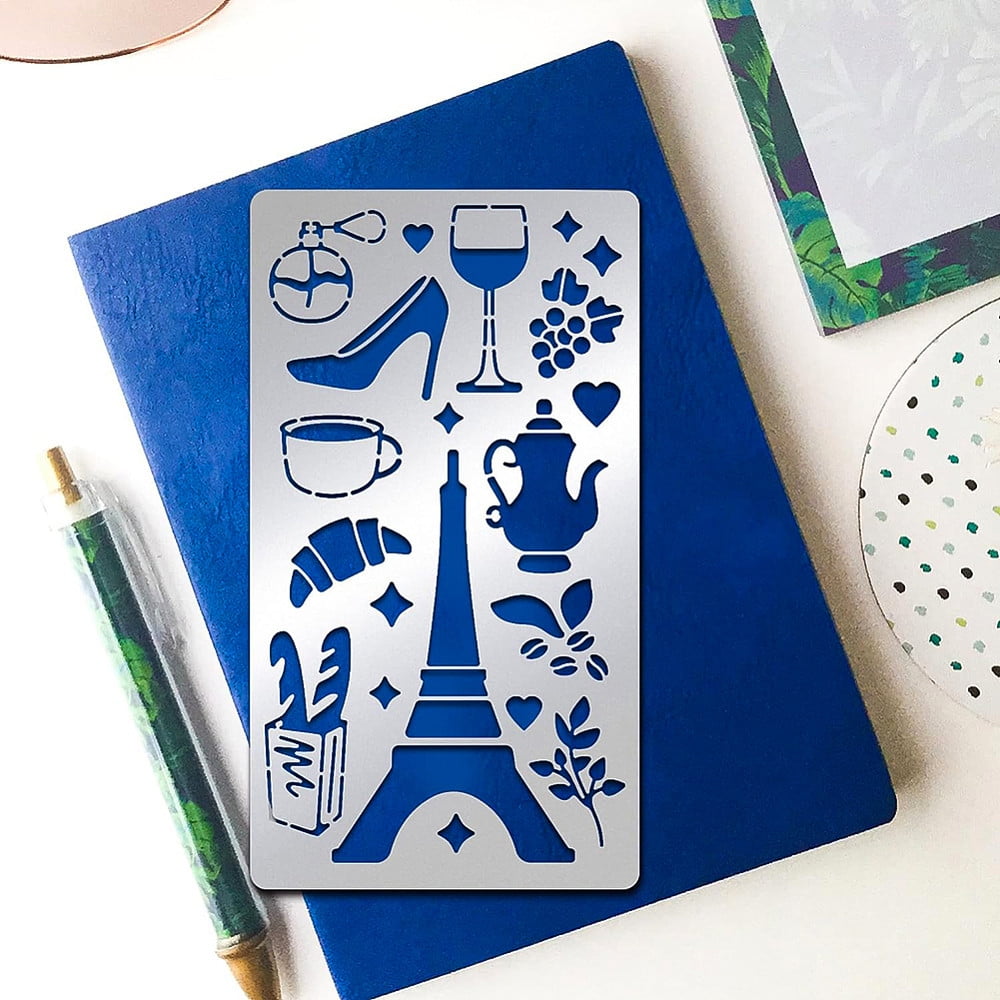 1pc French Elements Stencils 7x4 Inch Eiffel Tower Stencils Painting ...