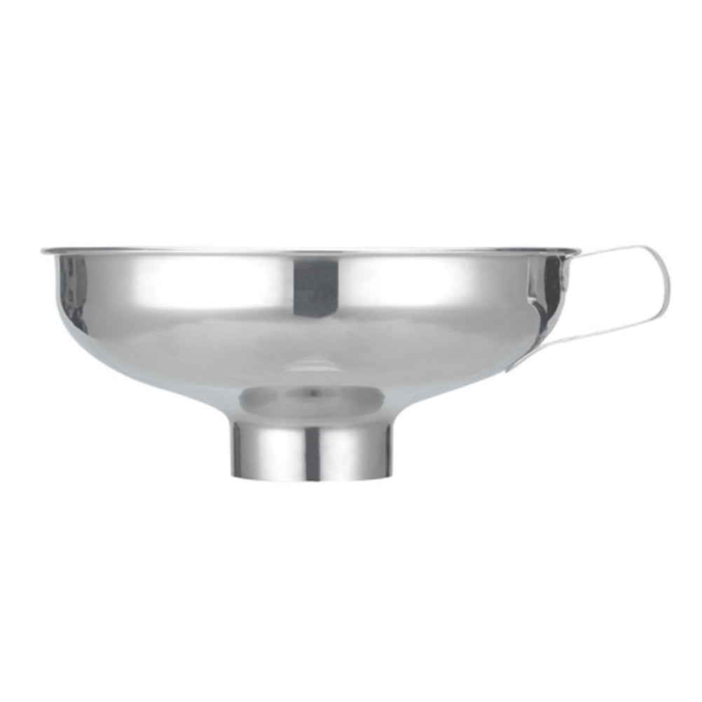 1pc Funnel Thickened Stainless Steel Wide Mouth Funnel Salad and Jam ...