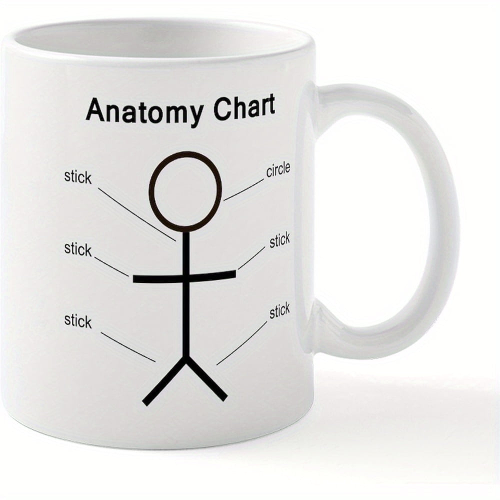 1pc Funny Coffee Mug 11 Oz (325 Ml) White Ceramic Coffee Mug Holiday ...