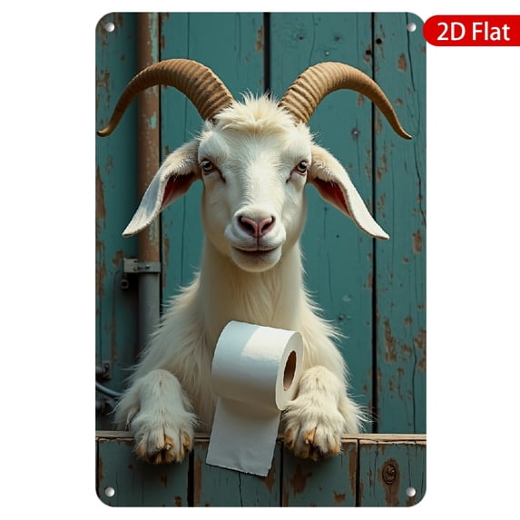 1pc Funny Goat Wall Sign, 8x12 Inches, Durable Metal, Rustproof & UV ...