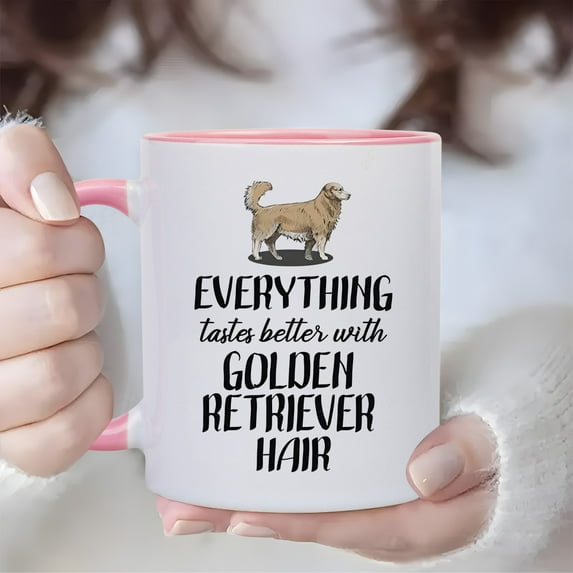 1pc Funny Golden Retriever Mug - "Everything Tastes Better With Golden ...